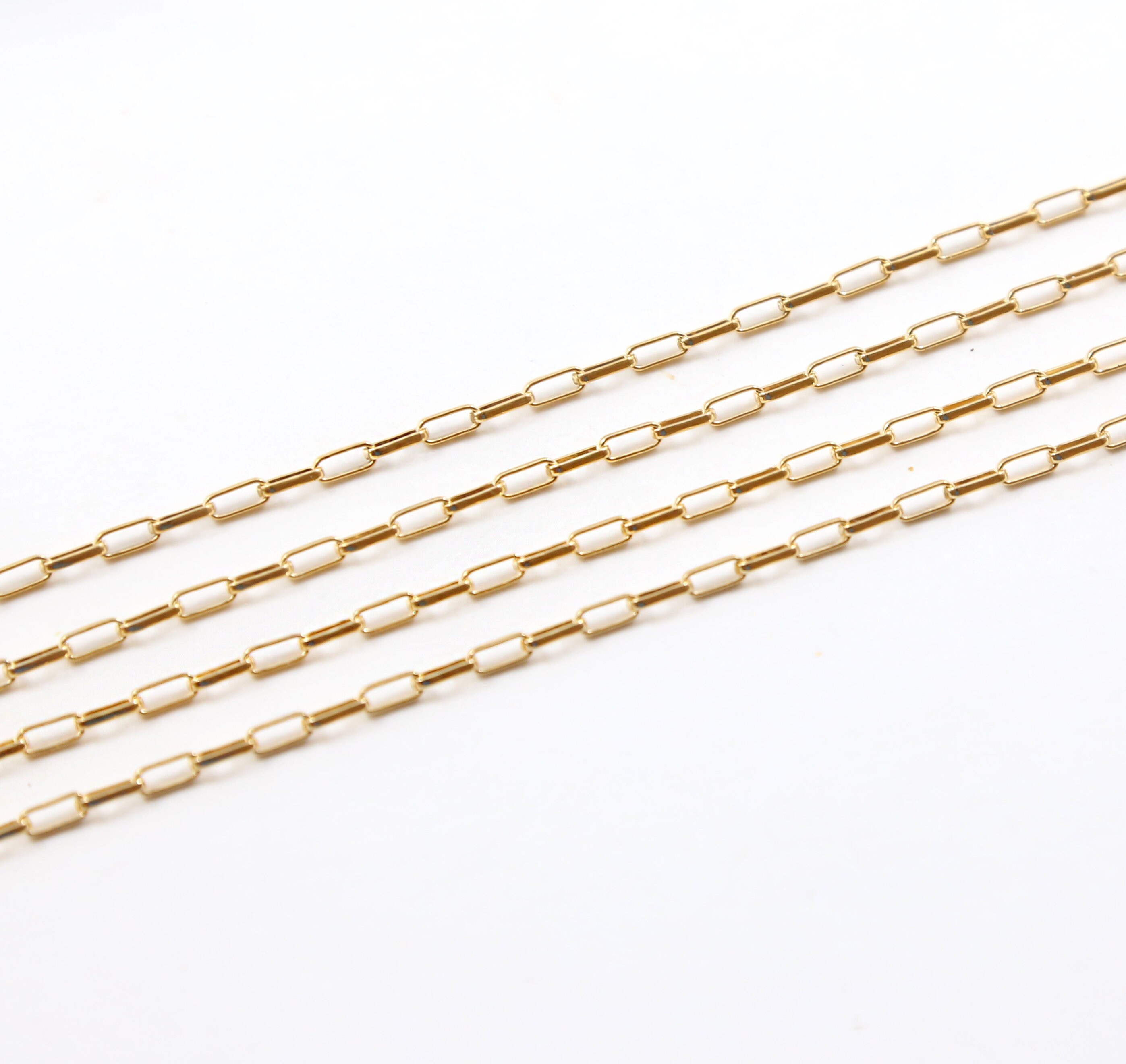 14K Gold Filled Thick Box Chain Elongated Link 6mmx 2.5mm X - Etsy