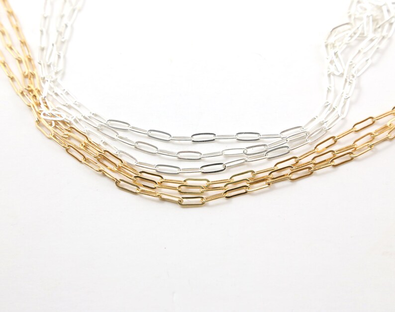 3x9mm Thick Elongated Flat Link Rectangle Drawn Cable Chain | Etsy