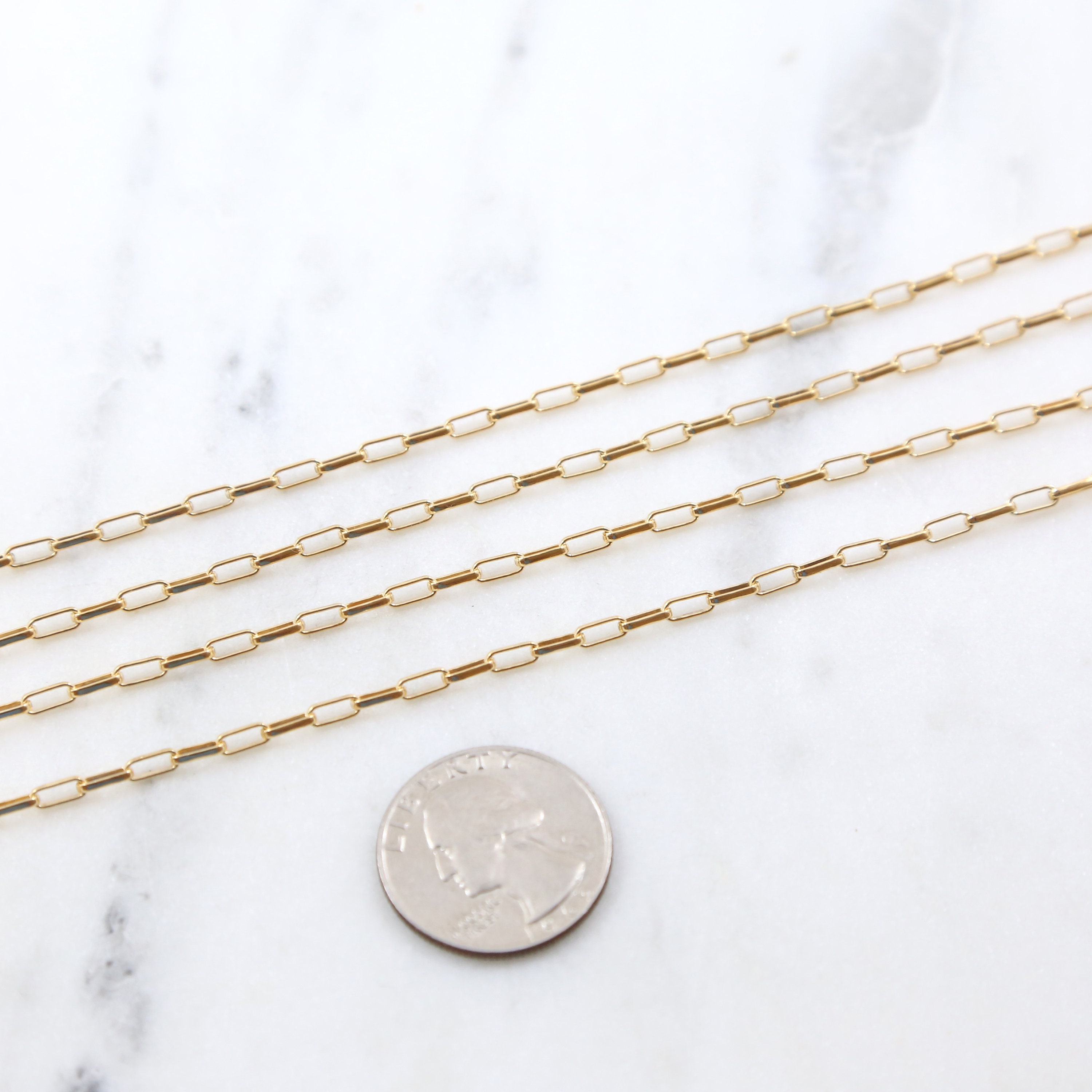 14K Gold Filled Thick Box Chain Elongated Link 6mmx 2.5mm X - Etsy