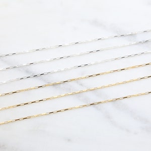 1.2mm X 3mm Thick Elongated Rectangular Link Venetian Box Chain ...