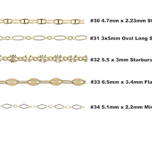 14K Gold Filled Unfinished Chains Chains for Permanent Jewelry Cable ...