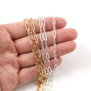 3x9mm Thick Elongated Flat Link Rectangle Drawn Cable Chain Box Chain ...