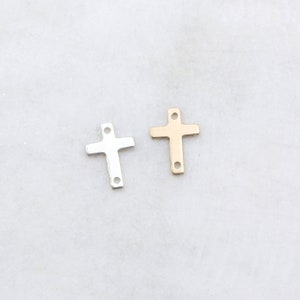 Modern Minimal 2 Hole Sideways Horizontal Cross Connector Link Charm ...