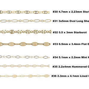 14K Gold Filled Unfinished Chains Chains for Permanent Jewelry Cable ...
