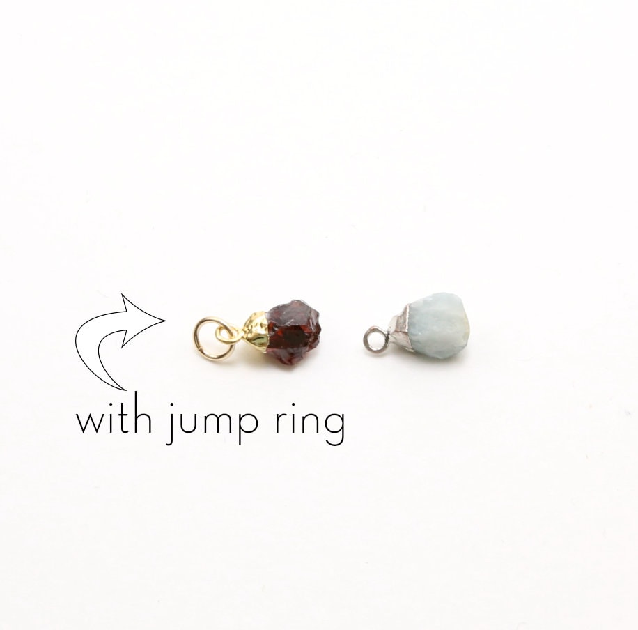 Small Raw Nugget Birthstone Gemstone Drop Charm Apatite | Etsy