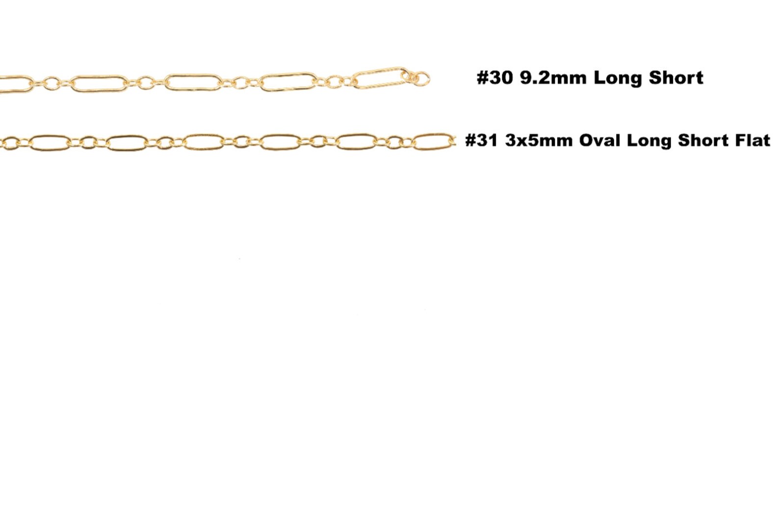 14K Gold Filled Unfinished Chains, Chains for Permanent Jewelry, Cable ...