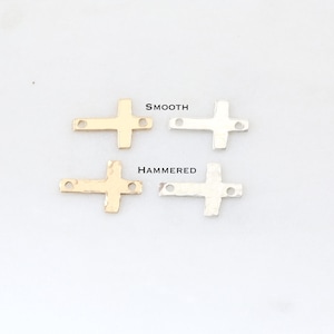Modern Minimal 2 Hole Sideways Horizontal Cross Connector Link Charm ...