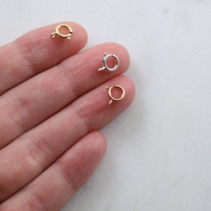 10 Pcs - 6mm Spring Ring Clasp Open Ring Clasp Necklace End Findings in ...