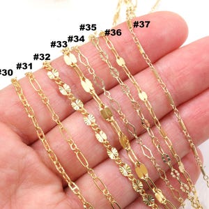 14K Gold Filled Unfinished Chains Chains for Permanent Jewelry Cable ...