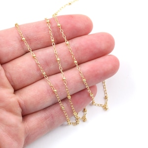 14K Gold Filled 1.4mm Satellite Chain Unfinished Chain, Chain for ...