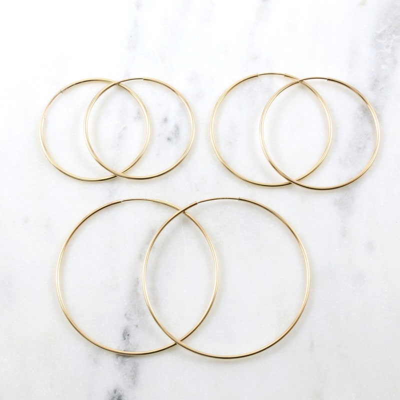 40mm Gold Infinity Hoops - Etsy