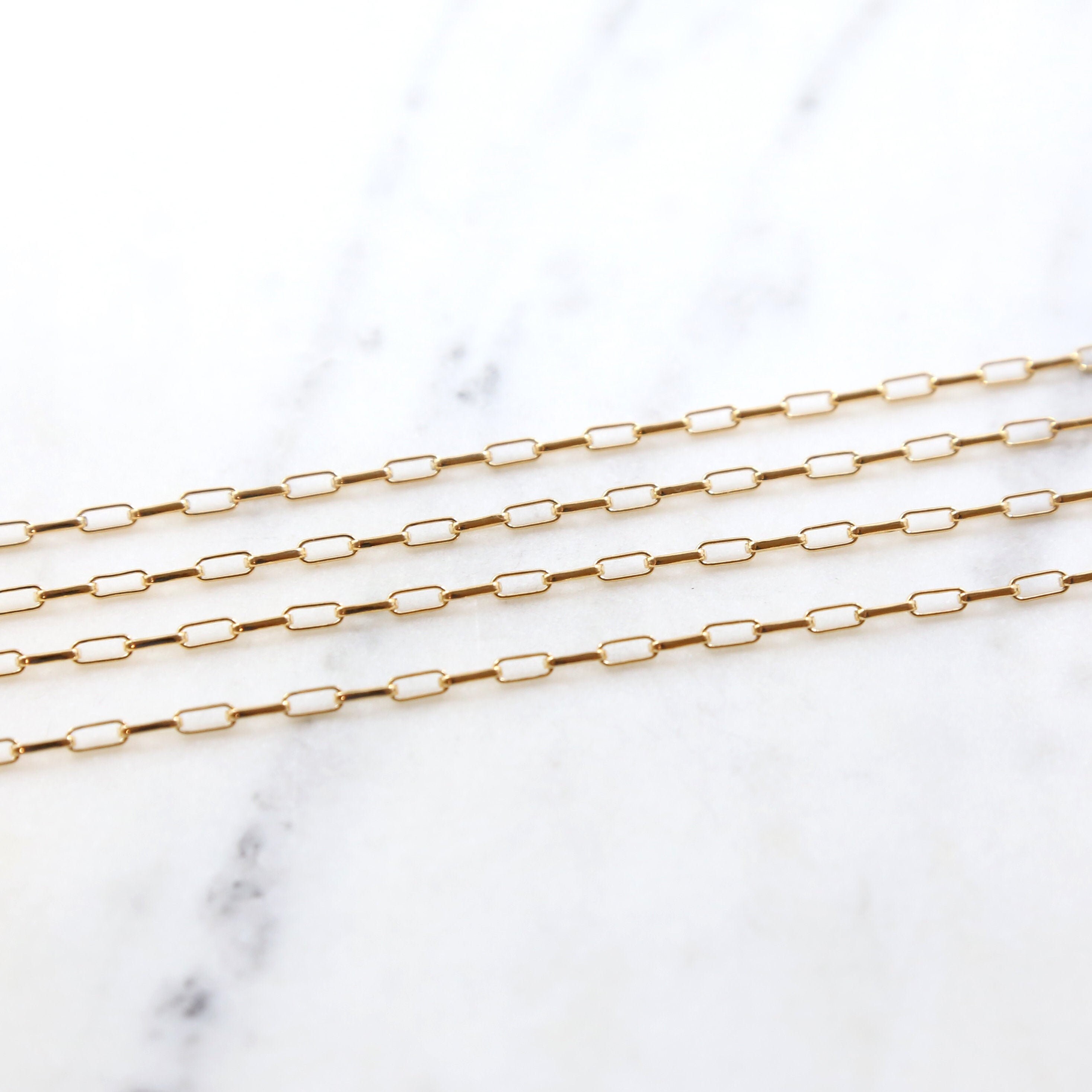 14K Gold Filled Thick Box Chain Elongated Link 6mmx 2.5mm X - Etsy