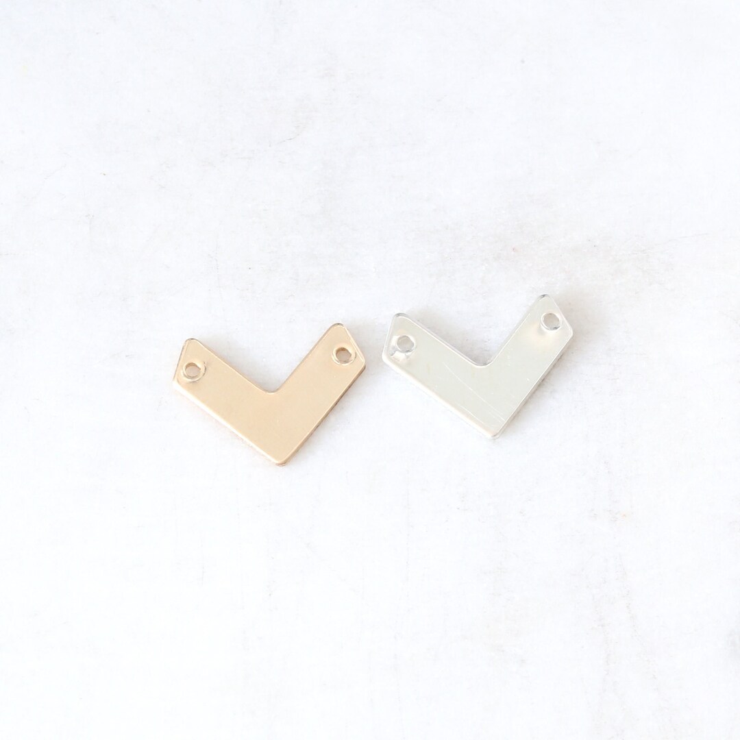 Chevron Flat Bar Blank Arrow Connector Link Charm, 14K Gold Filled ...