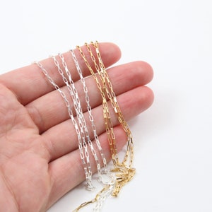 1.2mm X 3mm Thick Elongated Rectangular Link Venetian Box Chain ...