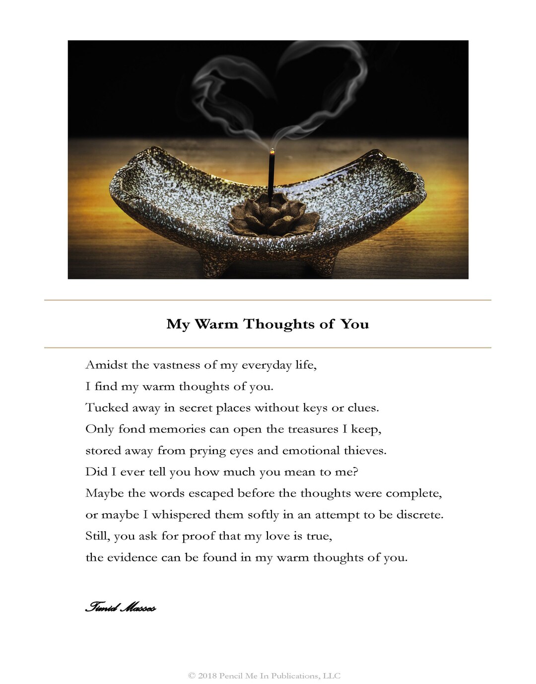 My Warm Thoughts of You - Etsy