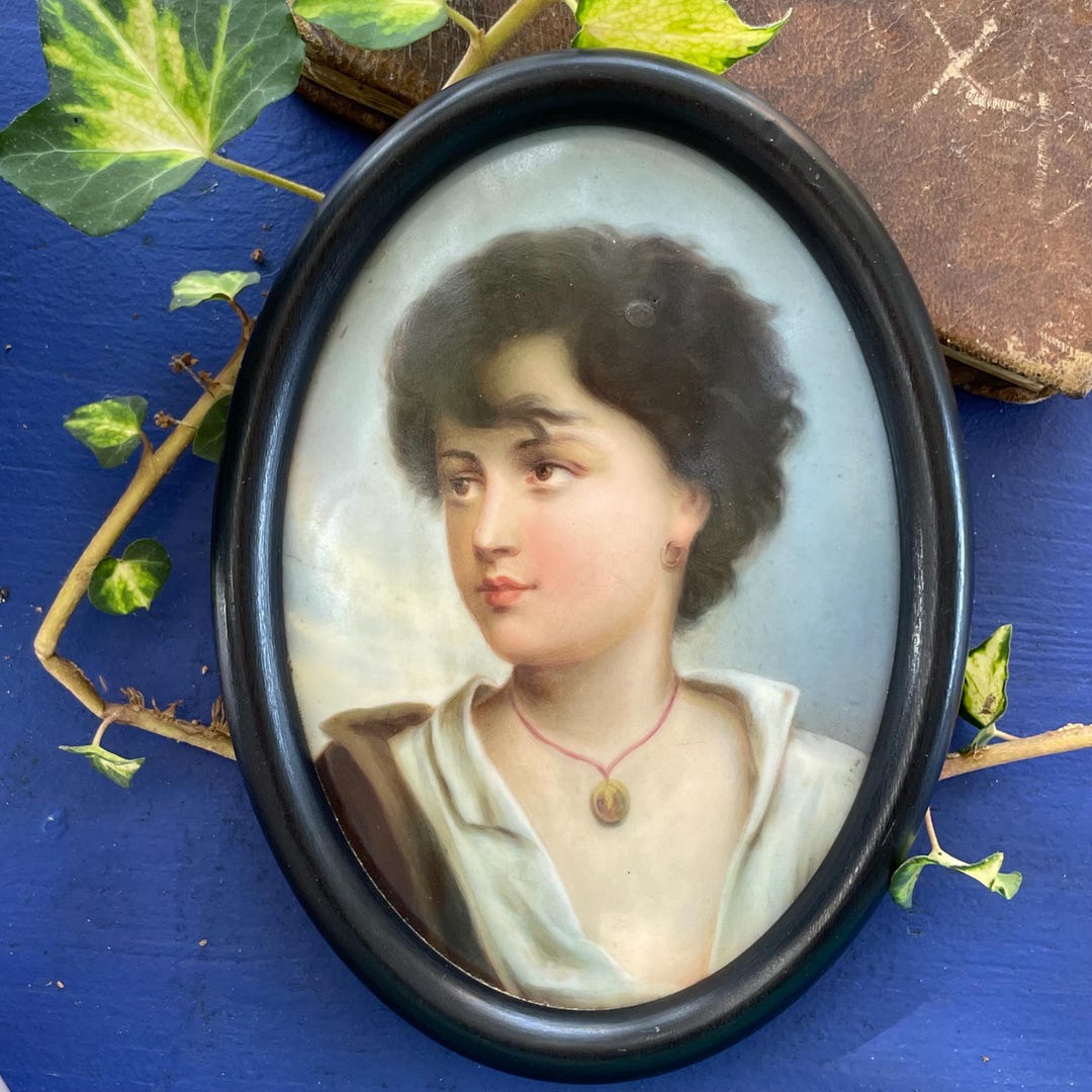 Antique Hand-painted Porcelain Plaque. Neopolitan Fisher Boy by Gustav ...