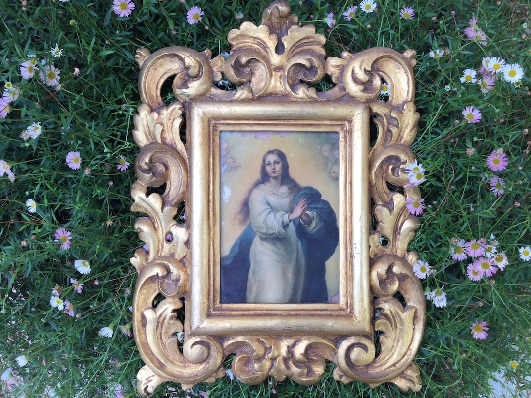 Vintage Virgin Mary Immaculate Conception of El Escorial. Hand-carved ...