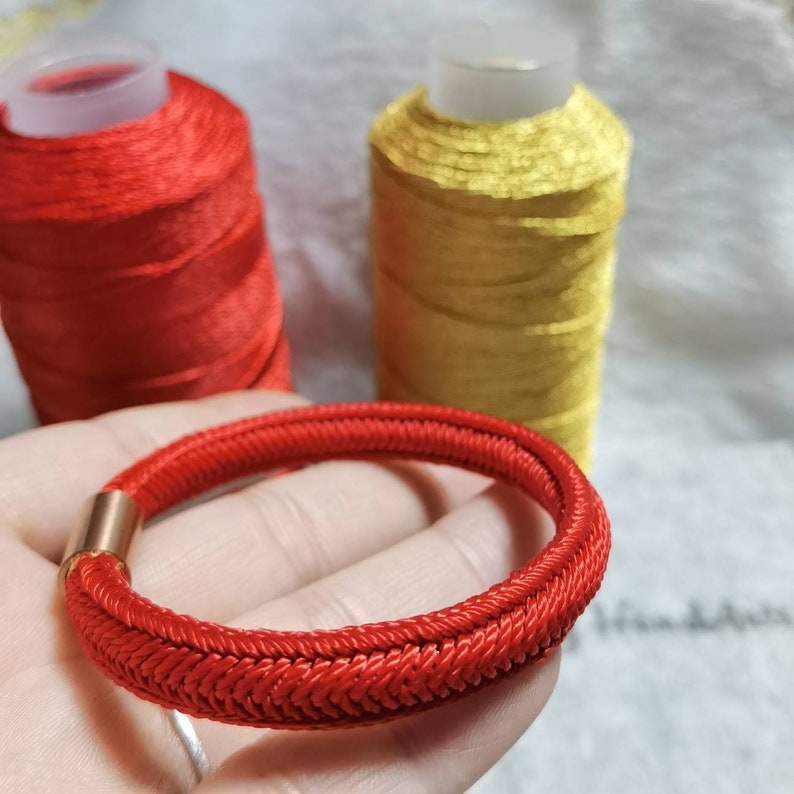 Kumihimo Bracelet Kit Kumihimo Thread Kumihimo Tutorial Kumihimo Red ...