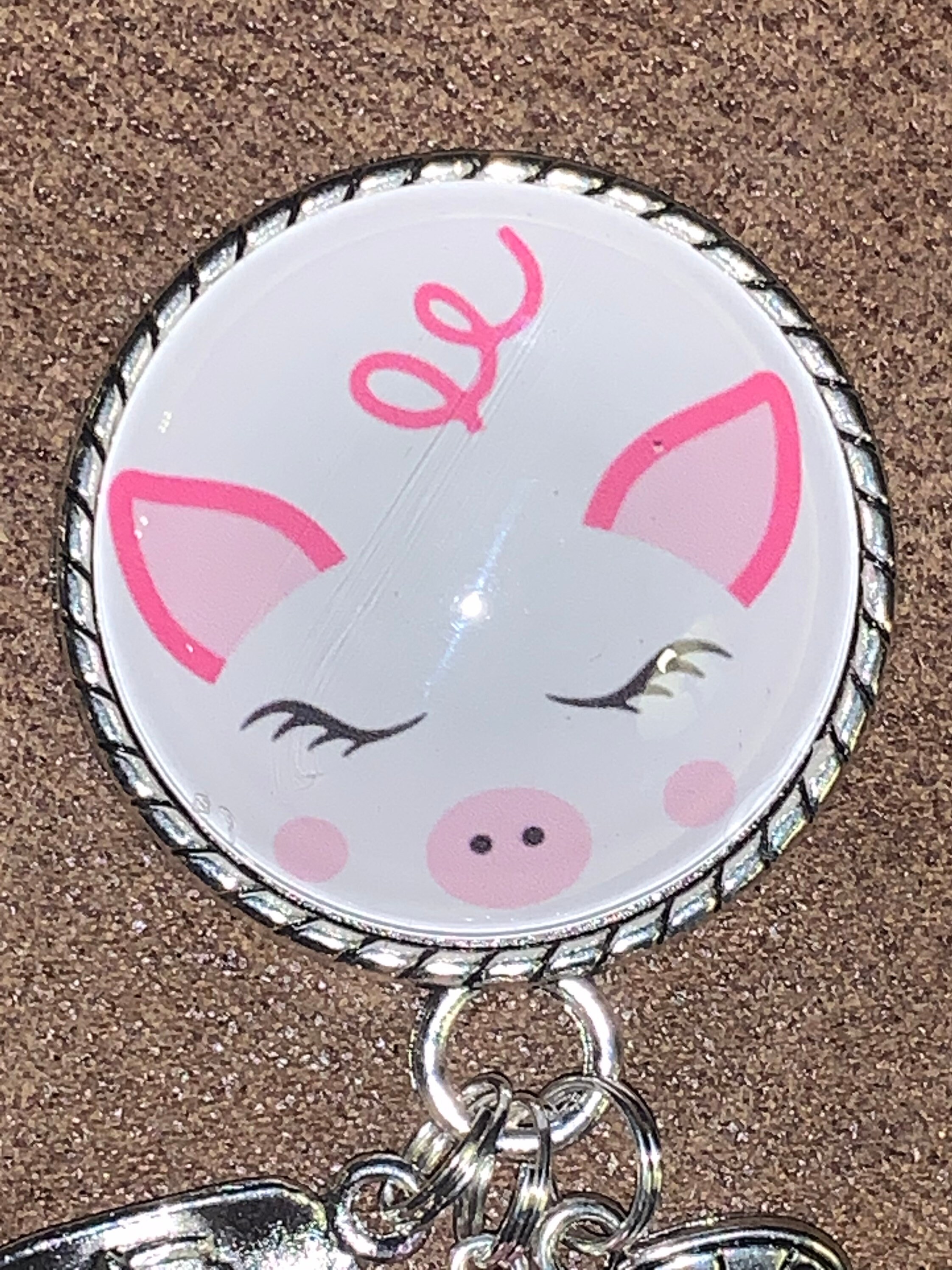 Cute Piggy Retractable Badge Reel | Etsy
