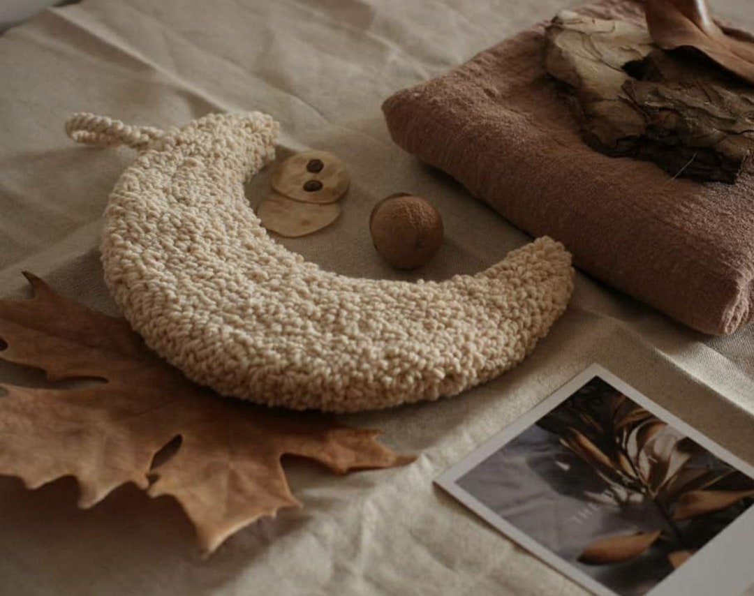 Embroidered Ivory Moon - Etsy