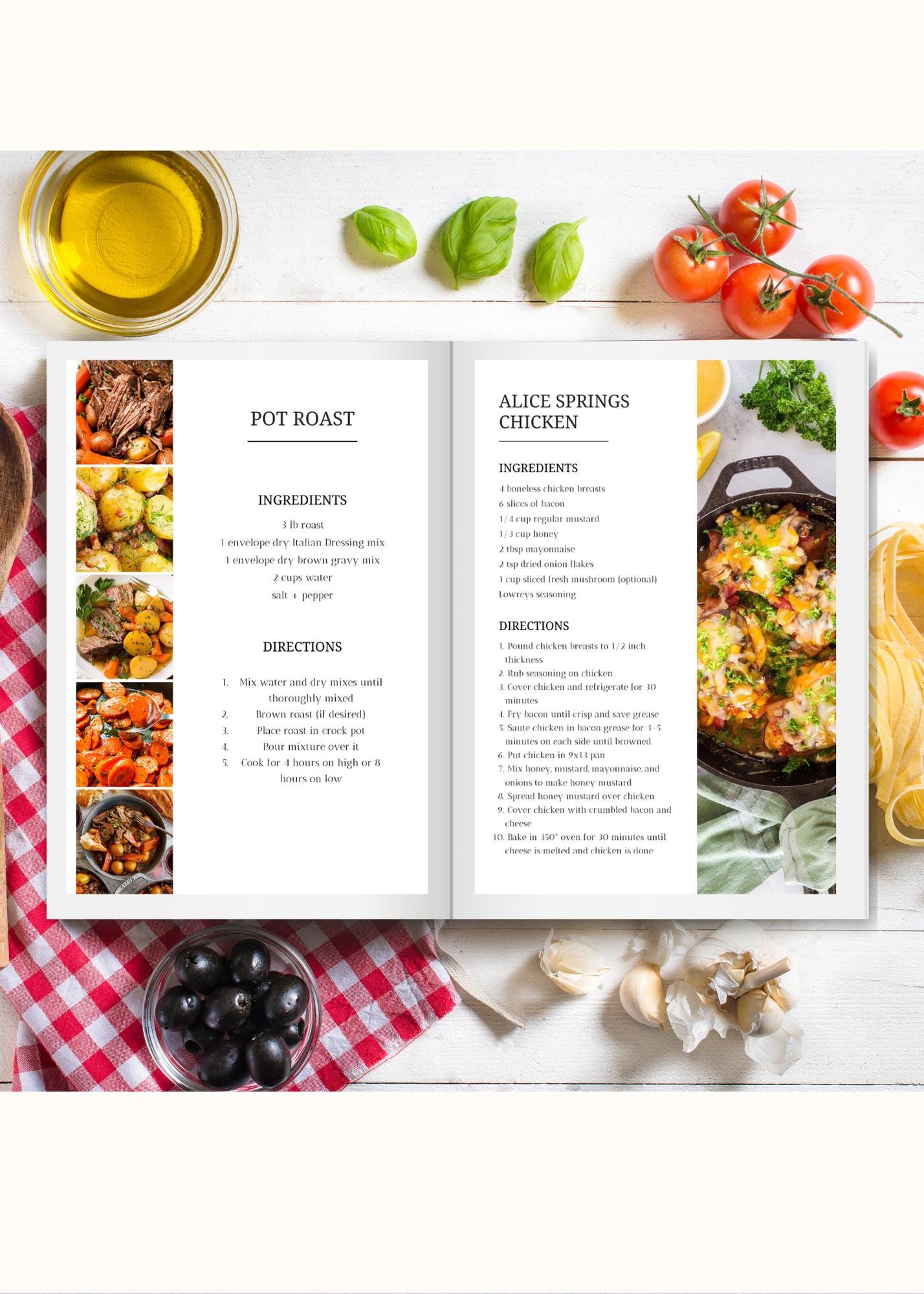 Editable Recipe Book Template - Etsy