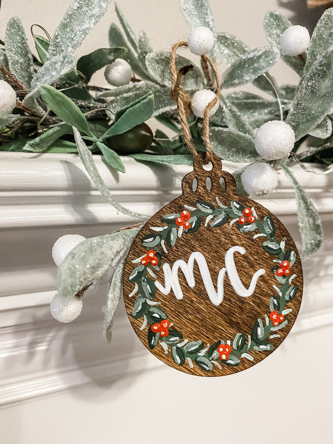 Hand Painted Personalized Wooden Ornaments - Etsy