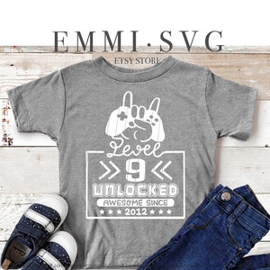 9th Birthday Svg Level 9 Unlocked Awesome Since 2011 Tenth - Etsy