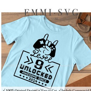 9th Birthday Svg, Level 9 Unlocked, Awesome Since 2011, Tenth Svg ...