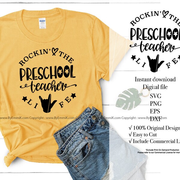 Free Preschool Teacher Svg - Etsy