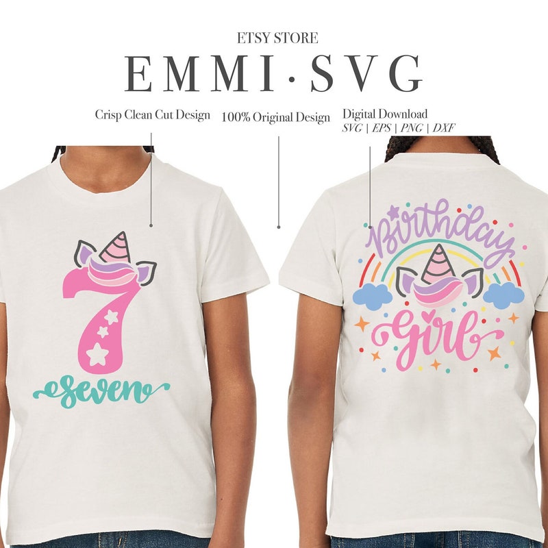Unicorn 7th Birthday Svg - Etsy
