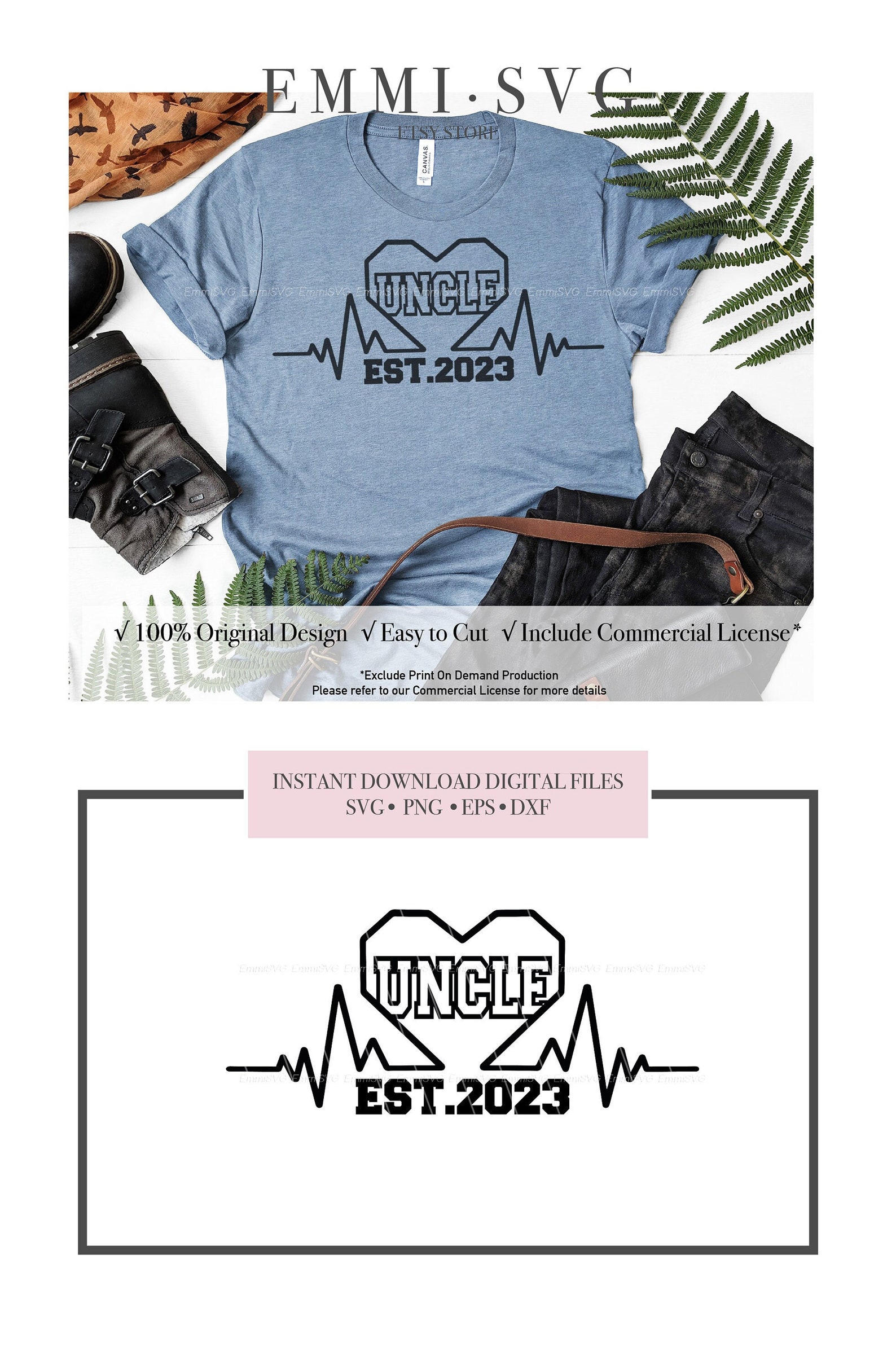 Promoted to Uncle Svg Uncle Est 2023 Svg Uncle to Be Svg - Etsy