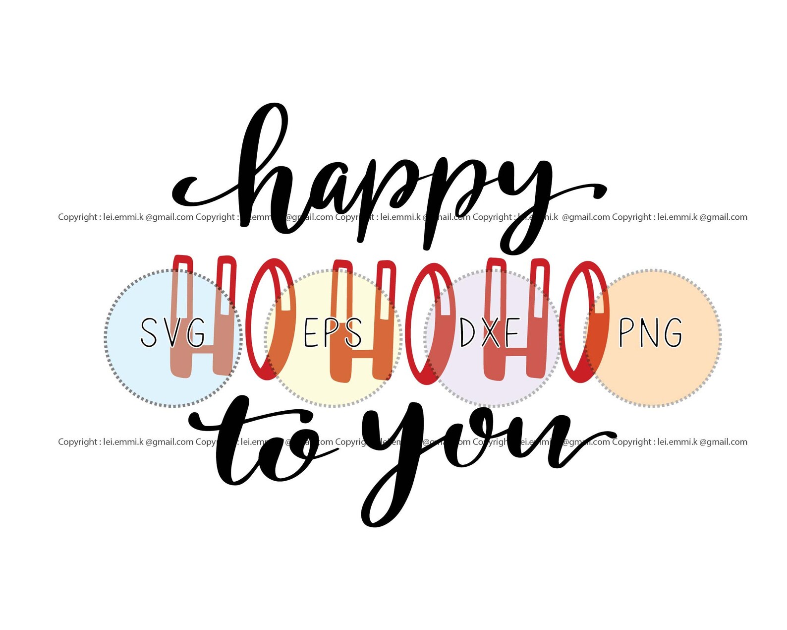 Happy Ho Ho Ho to You Svg for Cricut, Christmas Sublimation Design ...