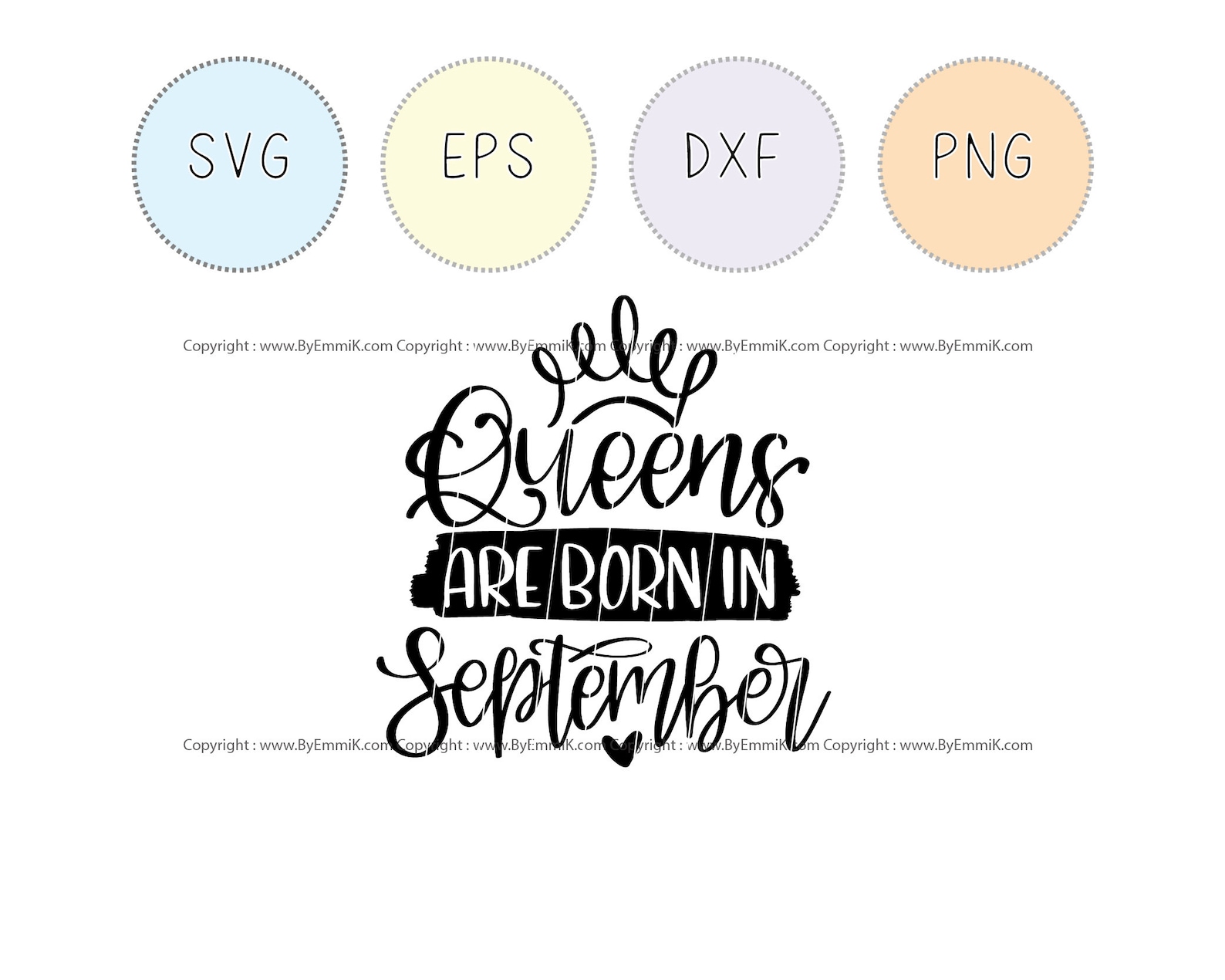 September Birthday Svg Queens Are Born in September - Etsy