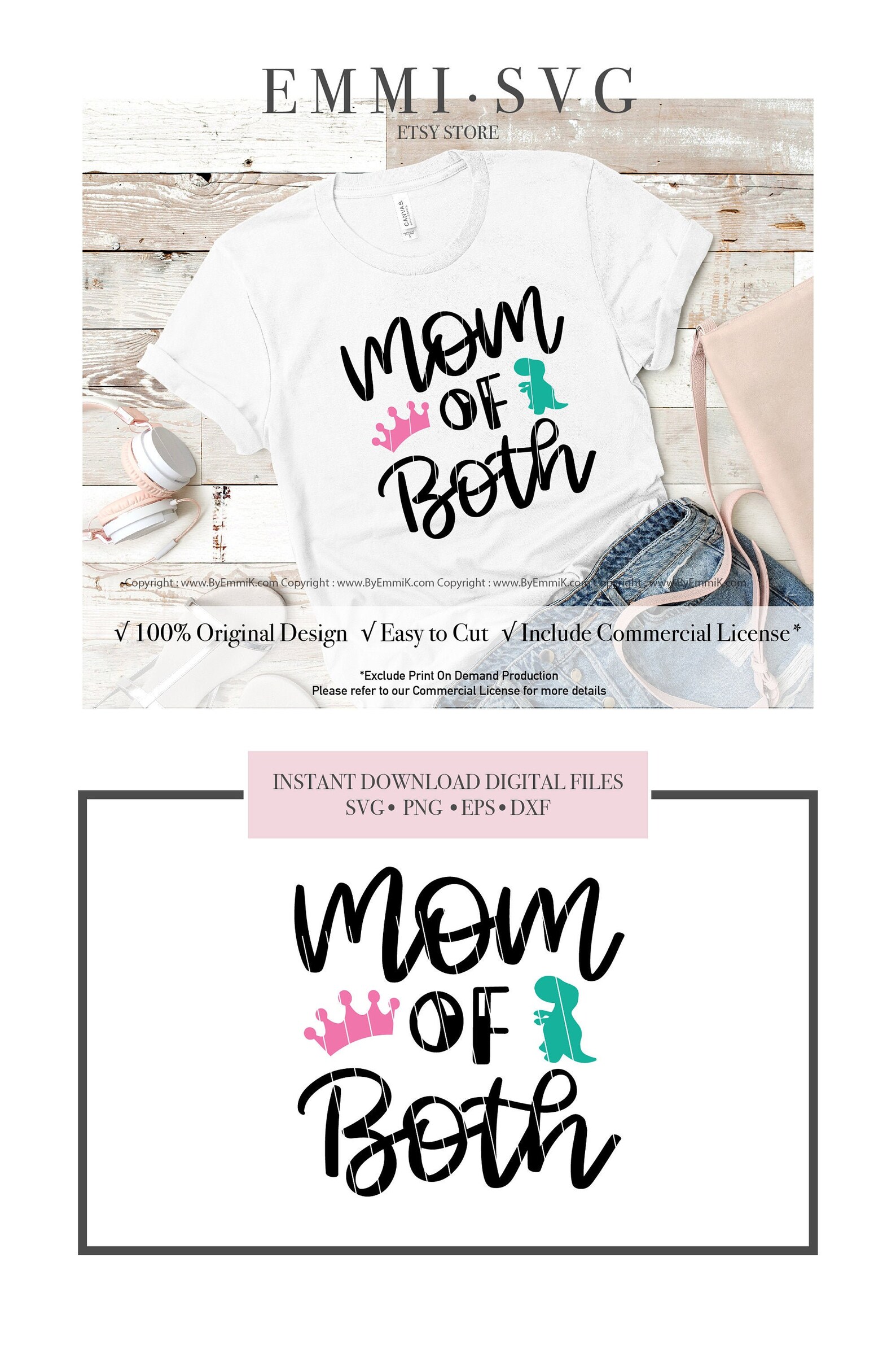 Mom of Both Svg Mom of Boys and Girls Toddler Mom Svg Funny - Etsy