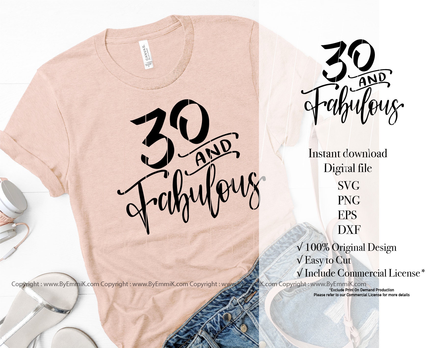 30th Birthday Svg Thirty Birthday Svg 30 and Fabulous Svg - Etsy