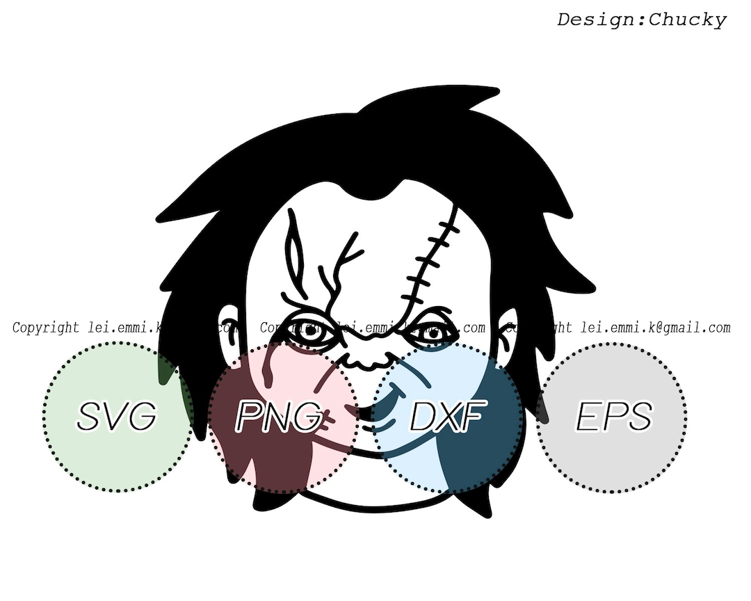 Chucky Svg, Halloween Svg, Clipart, Decal, Stencil, Prints, Line Art ...