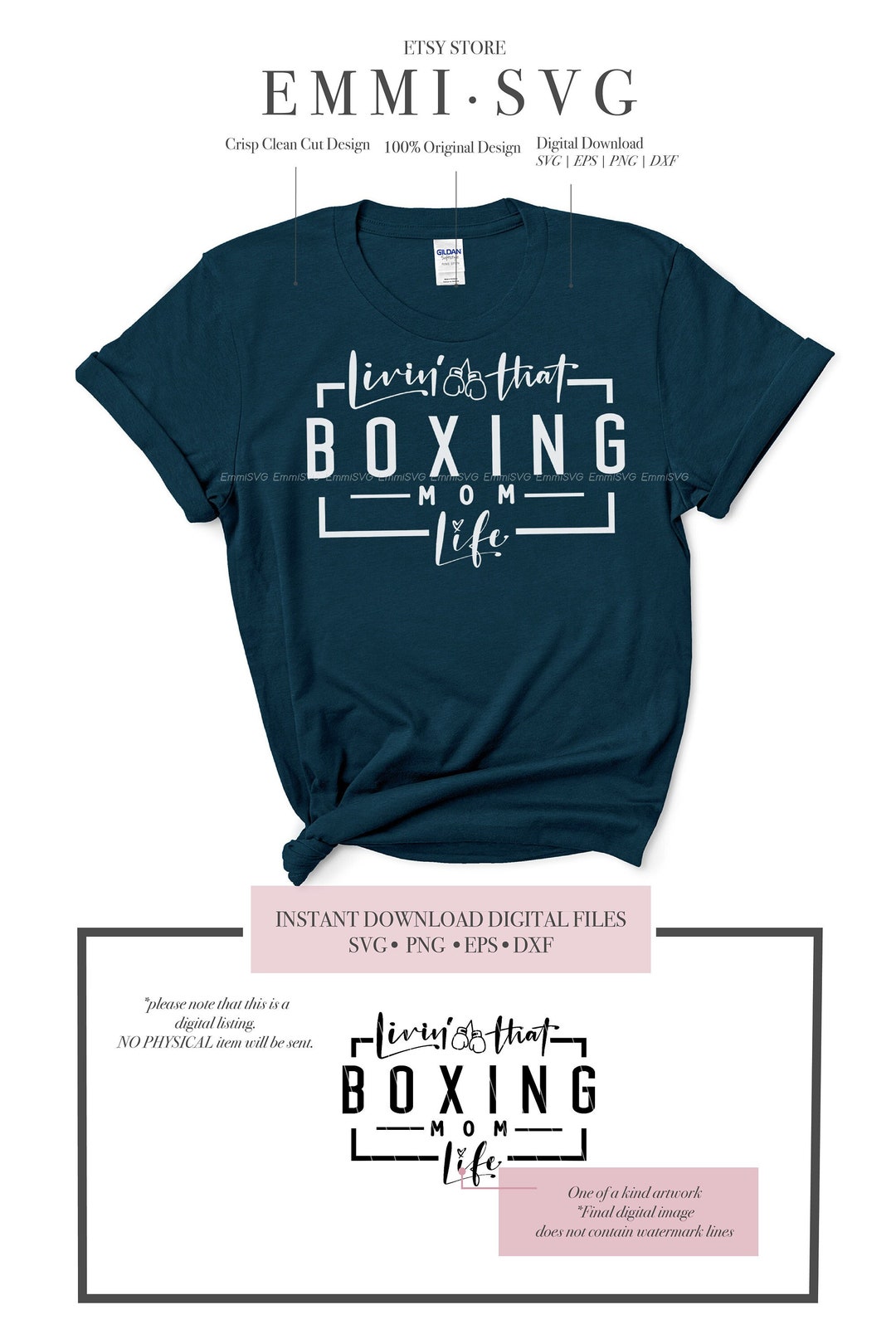 Boxing Mom Svg Shirt Design, Livin That Boxing Mom Life Svg Files for ...