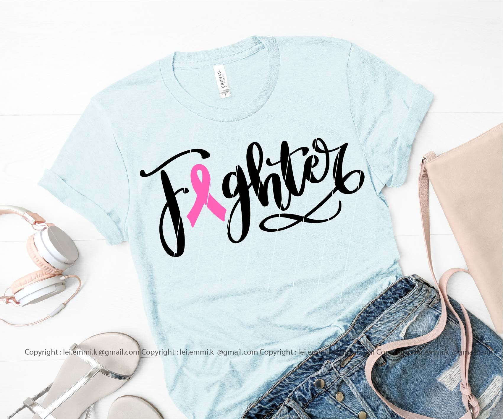 Breast Cancer Fighter Svg Files for Cricut and Silhouette | Etsy
