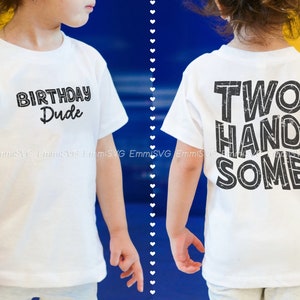 2nd Birthday Boy Svg Shirt Design, Two Handsome SVG Cricut File, Second ...