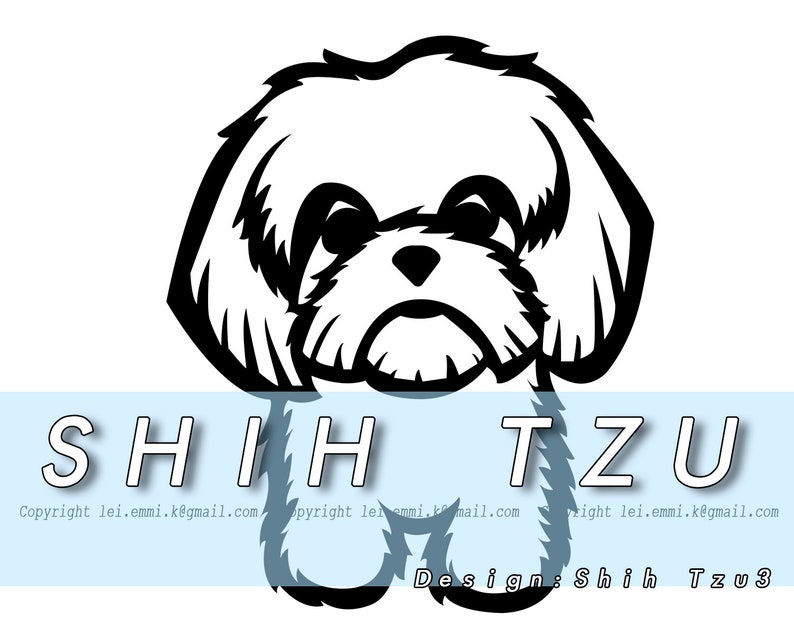 Shih tzu svg pet svg dog svg dog clipart shih tzu clipart | Etsy