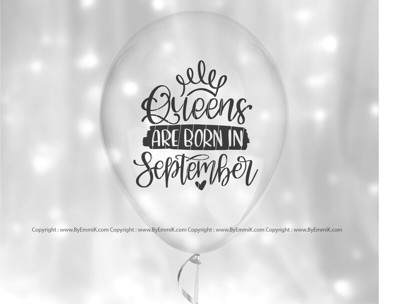 September Birthday Svg Queens Are Born in September - Etsy