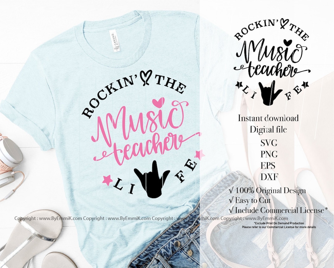 Music Teacher Svg, Choir Svg, Band Svg, Rocking the Music Teacher Life ...