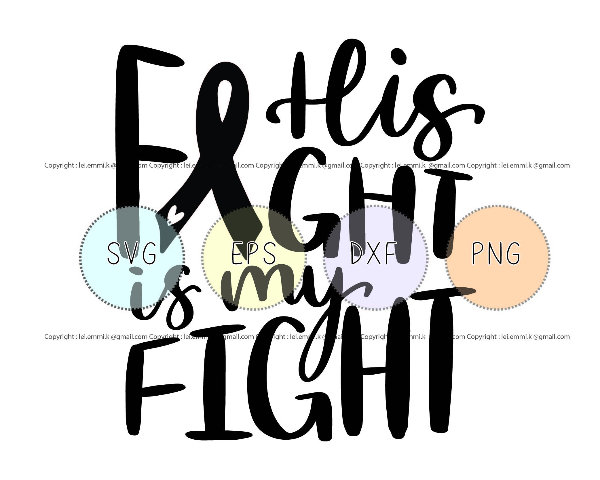 His Fight is My Fight Svg for Cricut and Silhouette Cameo. | Etsy