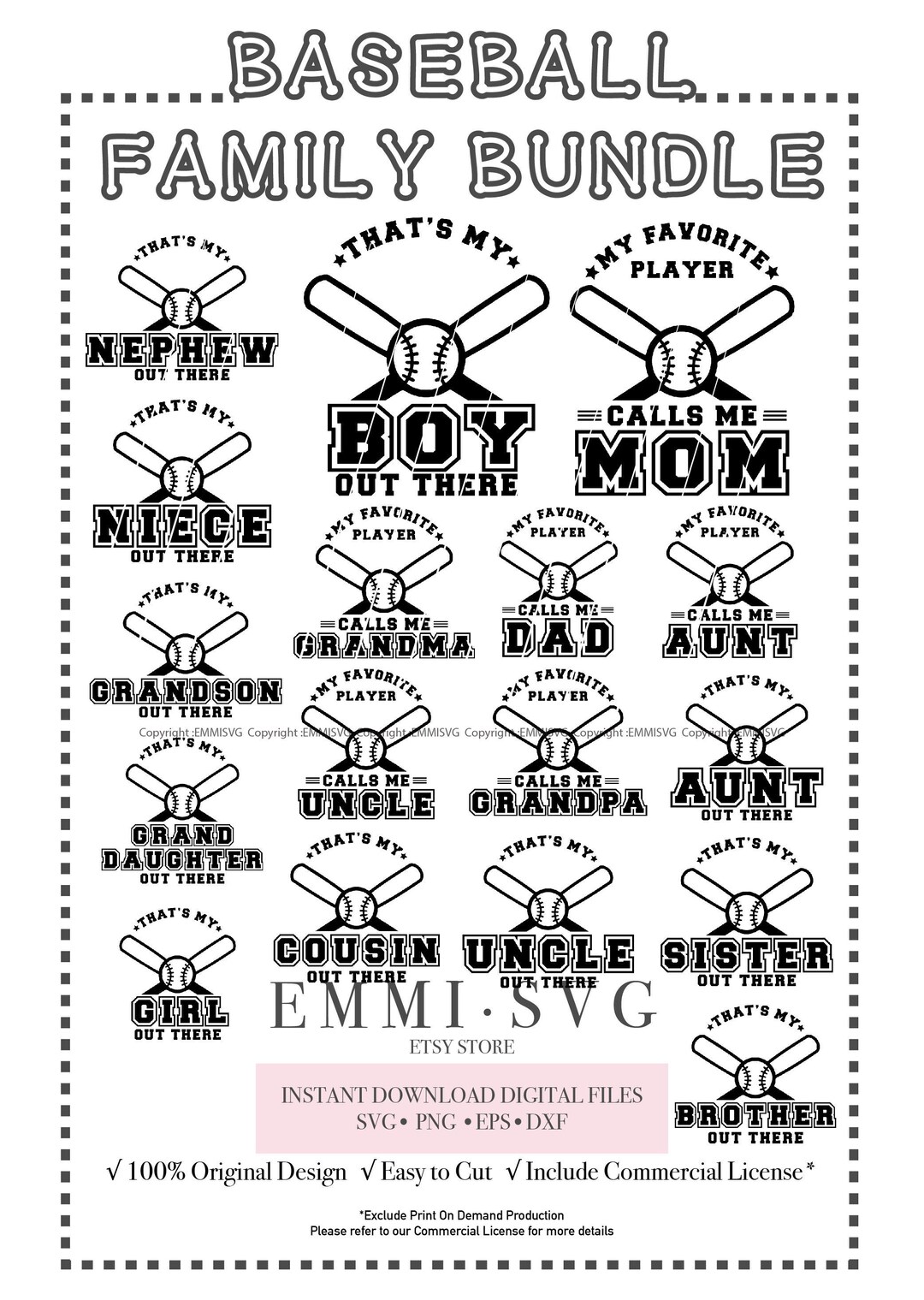 Baseball Bundle Svg, Baseball Family Shirt, Baseball Life Svg, Loud ...