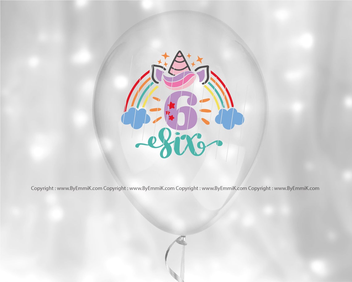 Unicorn 6th Birthday Girl Svg Png Sublimation Design for Shirt, Girl ...