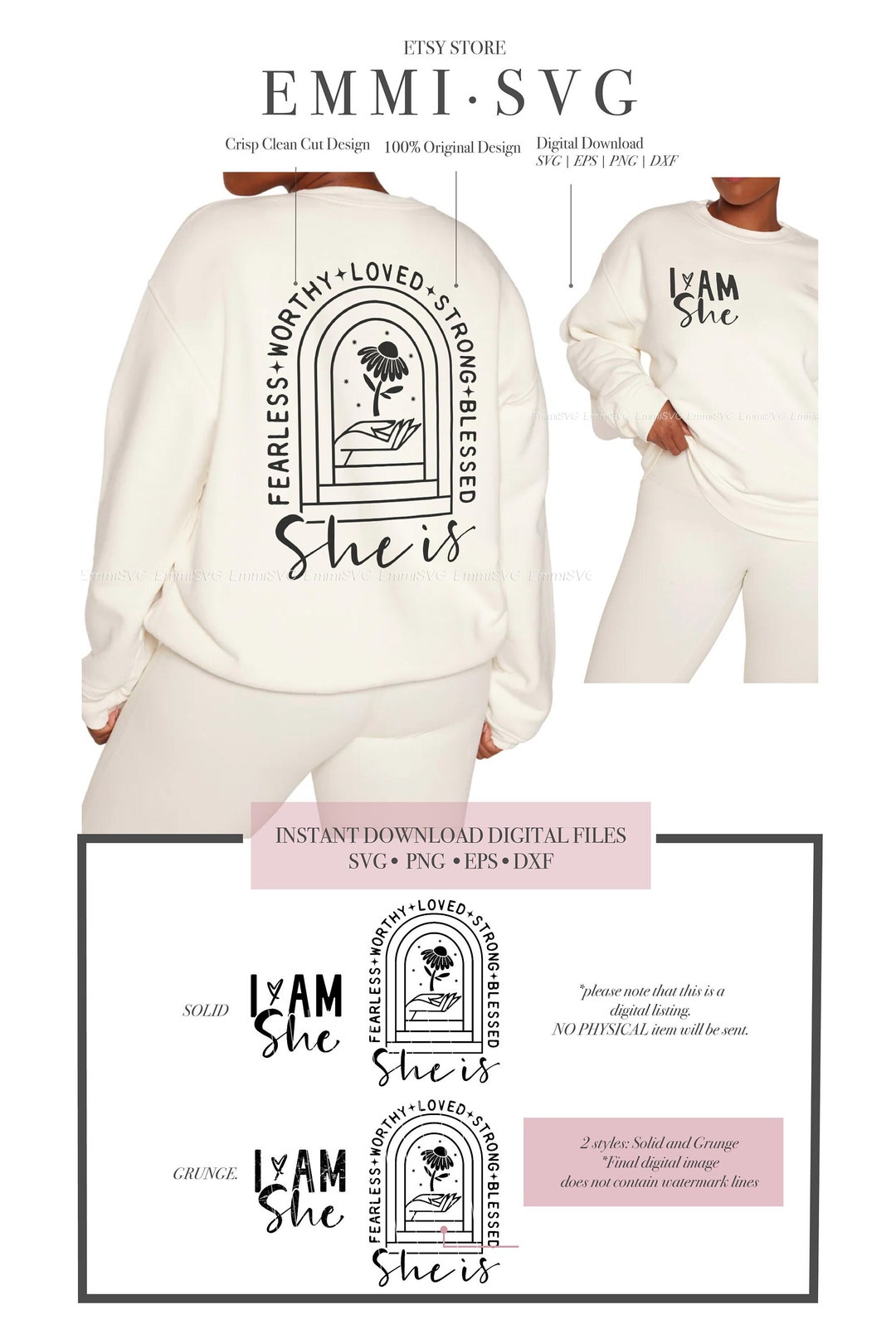 She is Svg Shirt Design, Women Empowerment Svg Cut File, She is Strong ...