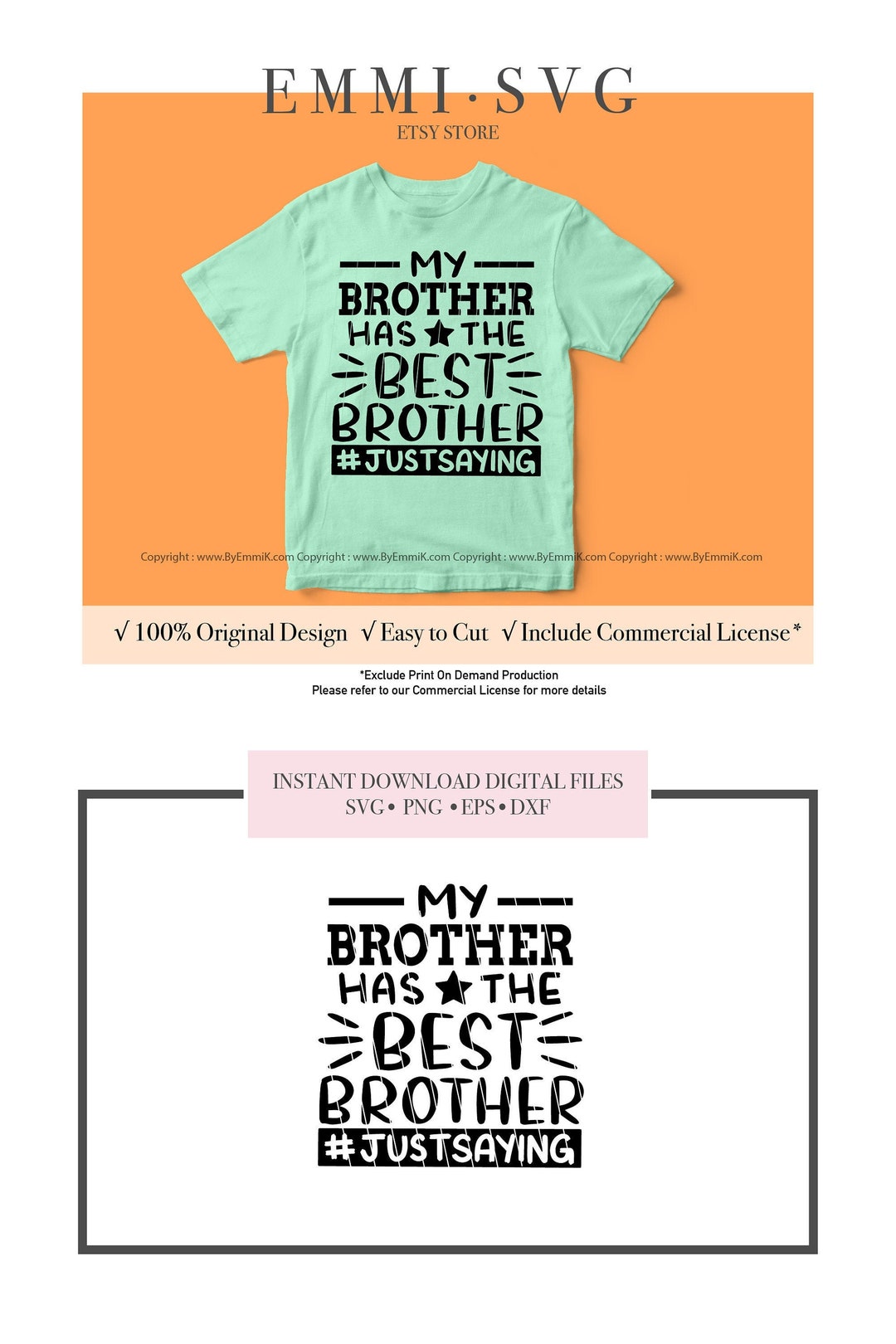 My Brother Has the Best Brother Svg, Funny Saying, Best Brother Ever ...