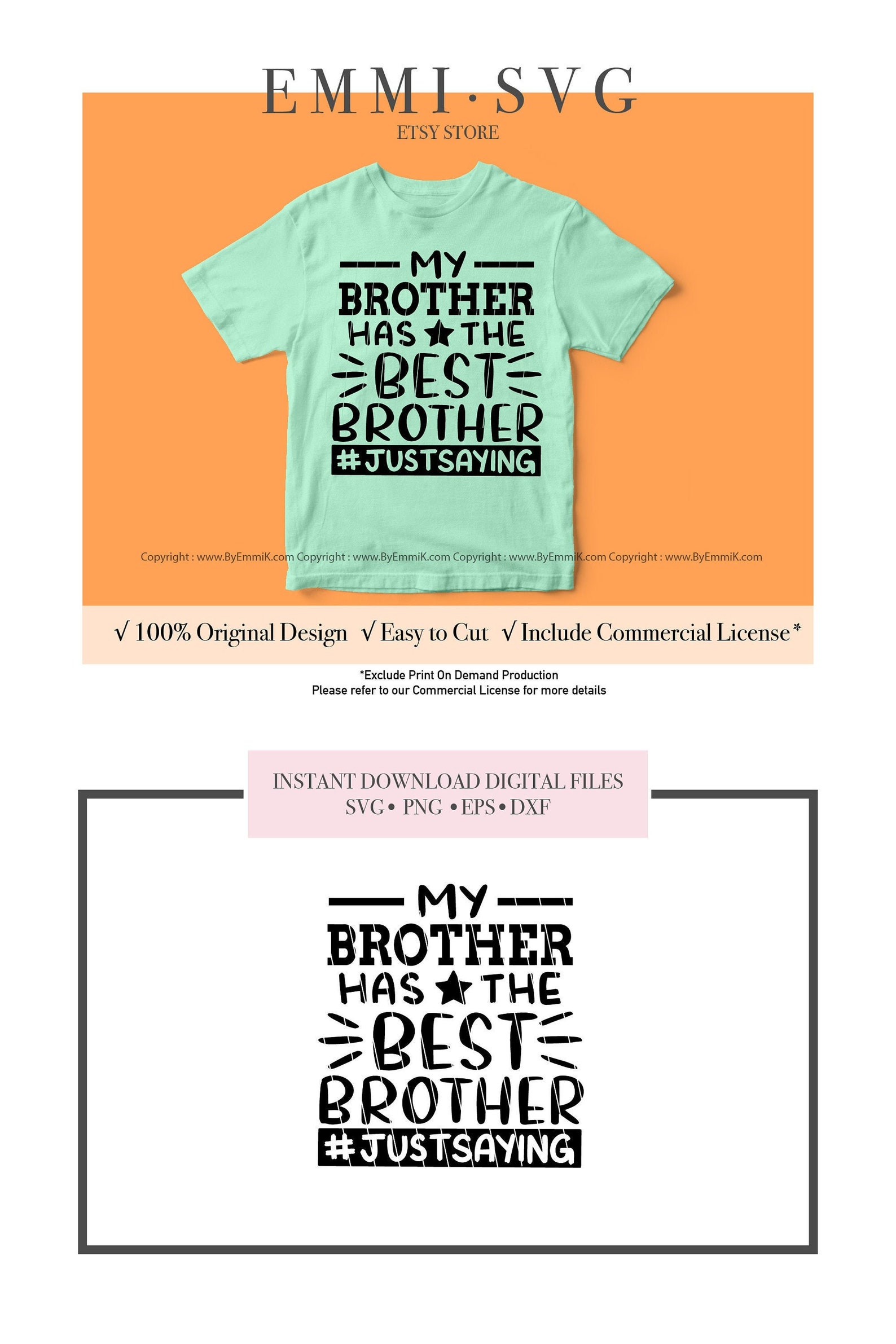 My Brother Has the Best Brother Svg Funny Saying Best | Etsy