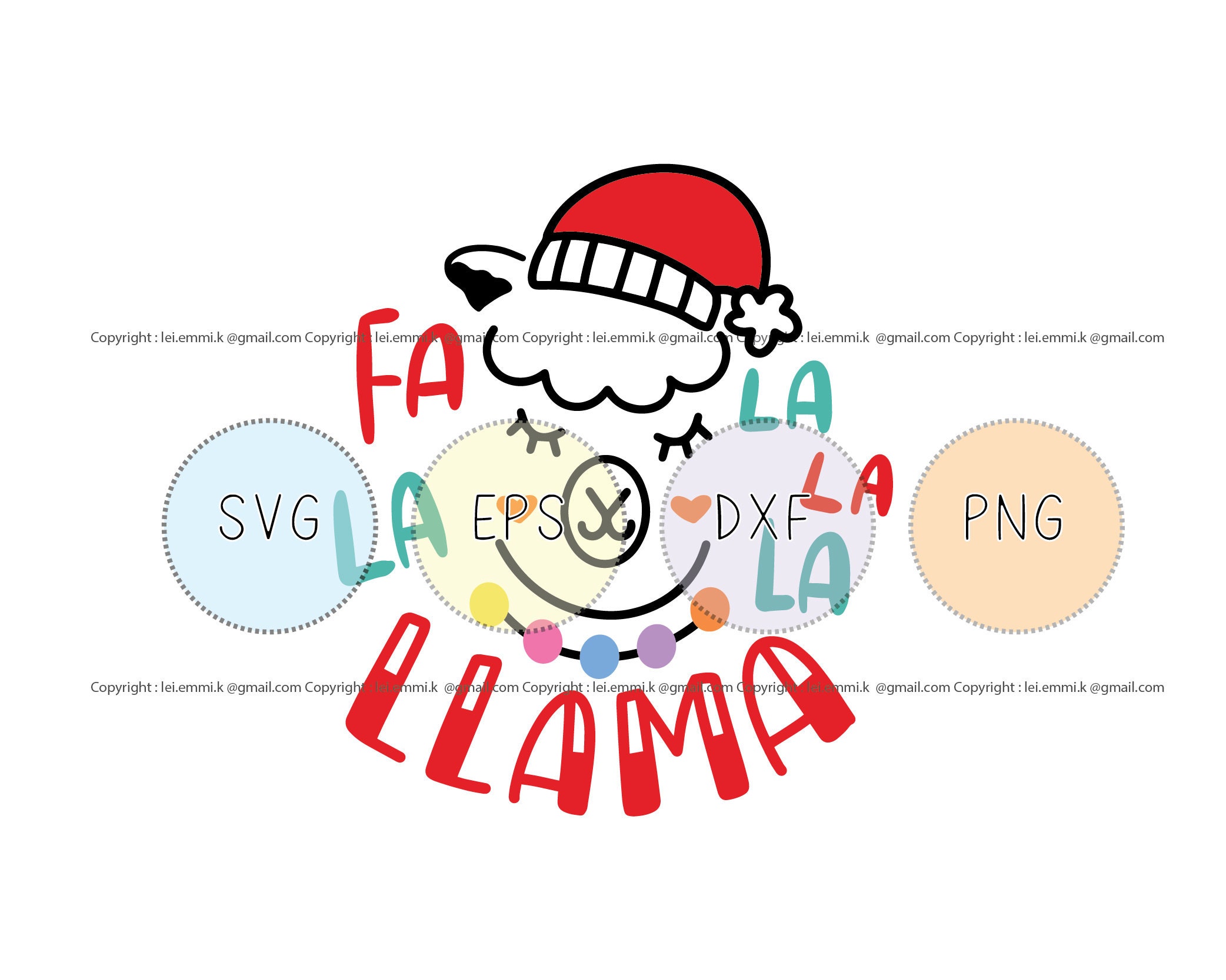 Christmas Llama Svg Fa La La Llama Svg Instant Download - Etsy