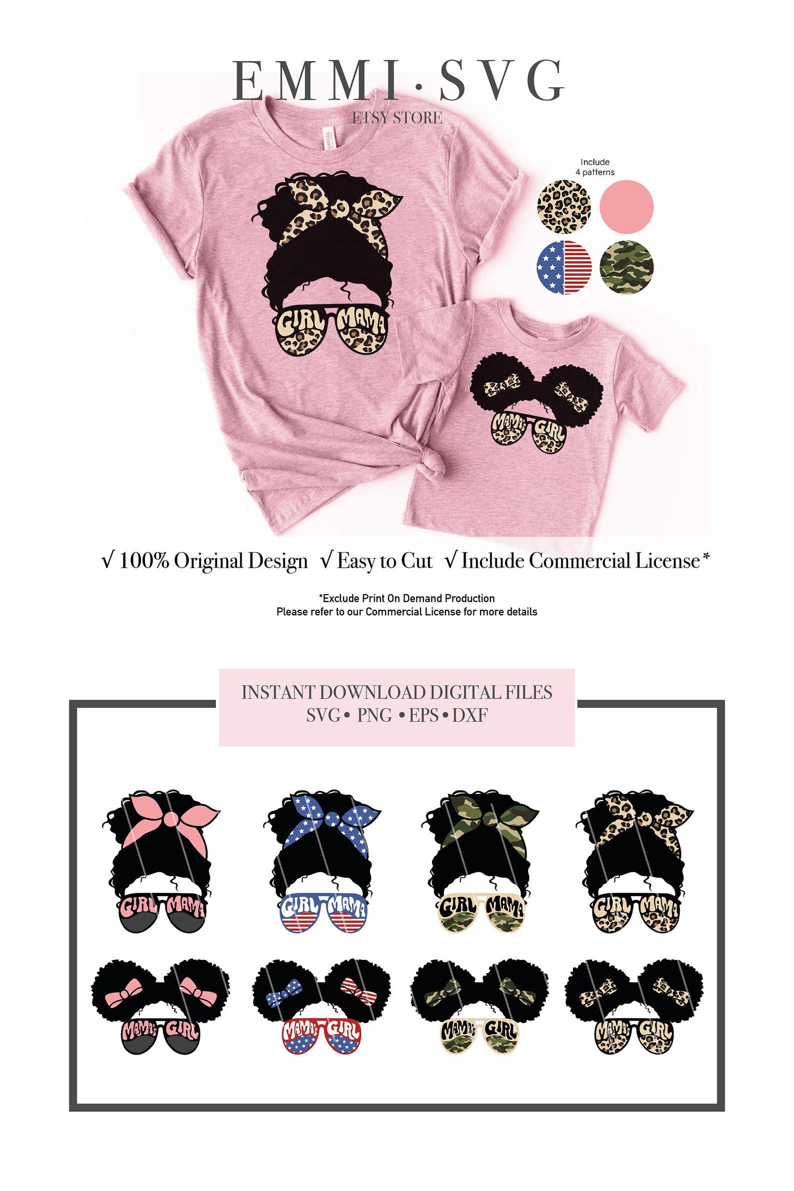 Black Girl Mama Svg, Black Mama's Girl Svg, Afro Mom Svg, Black Messy ...
